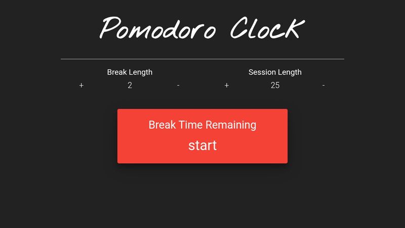 React Pomodoro Clock