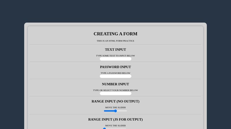 HTML/CSS Forms error