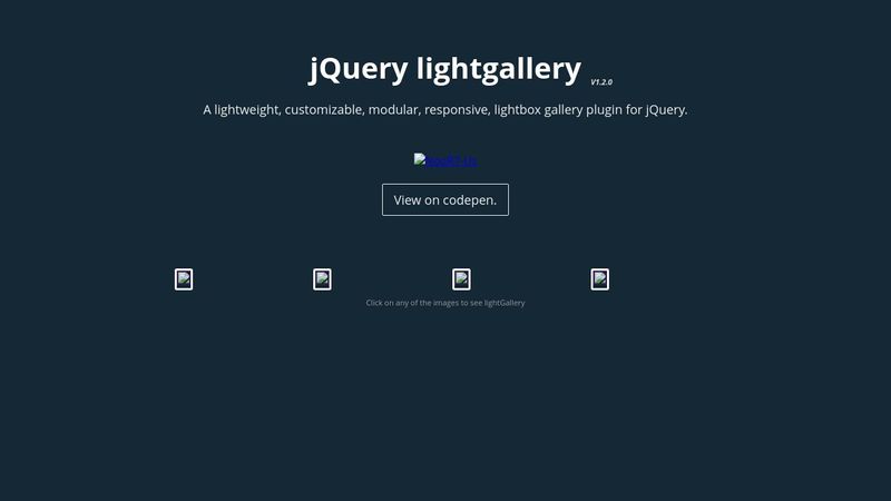jQuery lightgallery V1.2.0