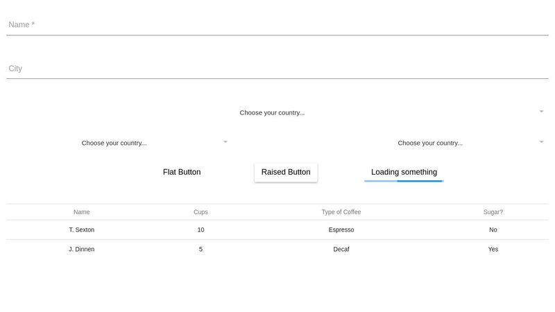 Material design form