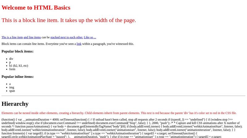 HTML: Elements and Inheritance