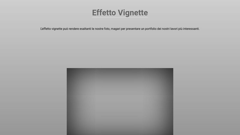 CSS Vignette Effect