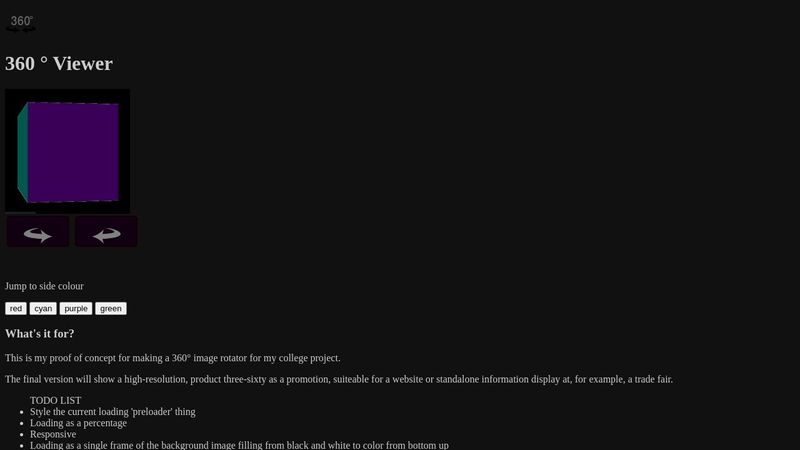 360° Interactive Image Viewer using Reel