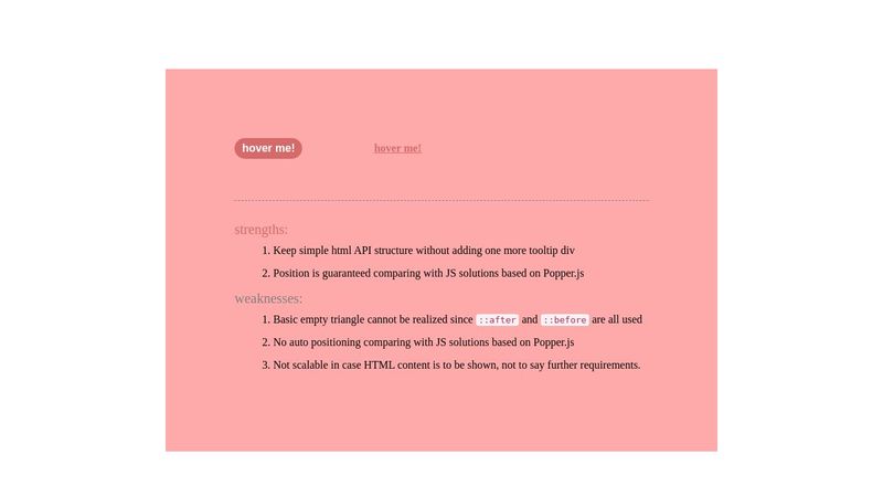 tooltip - pure css