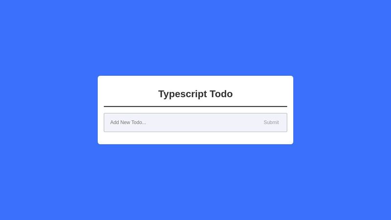 To-do App - Typescript