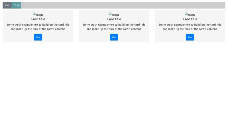 Bootstrap 4 List Grid View