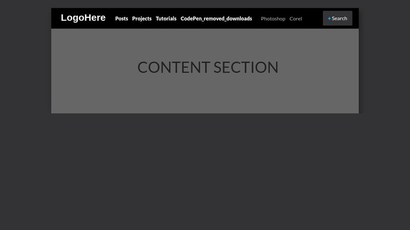 Black-Header (Codepen Menu-Style)