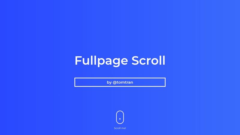 Vertical Fullpage Scroll - Vanilla JS