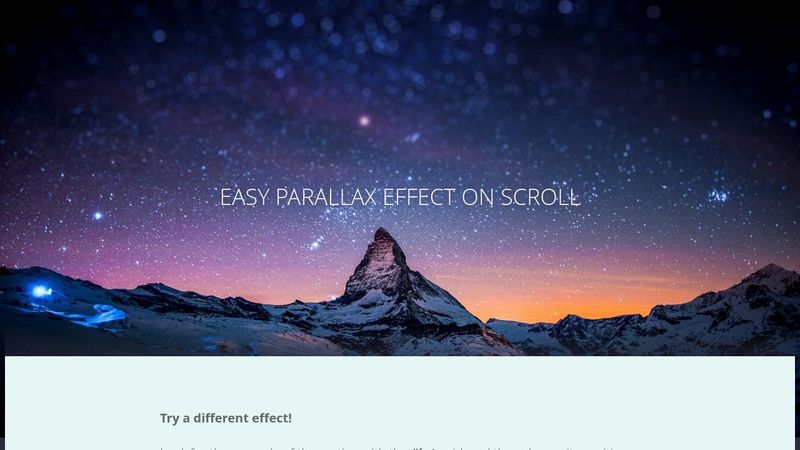 Easy Parallax effect on scroll (no plugin)
