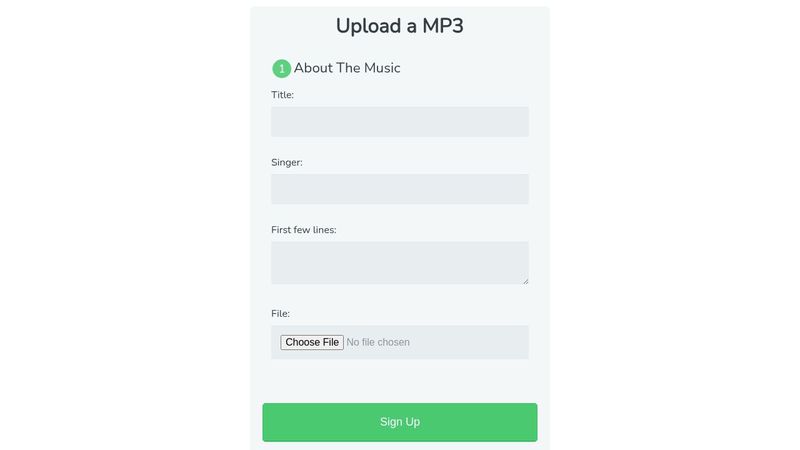 Upload a MP3