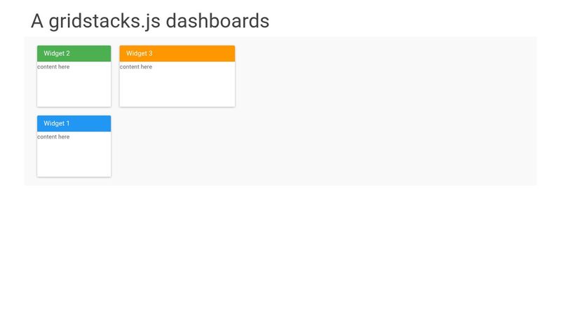 gridstack.js Demonstrate Conflicts And Handles
