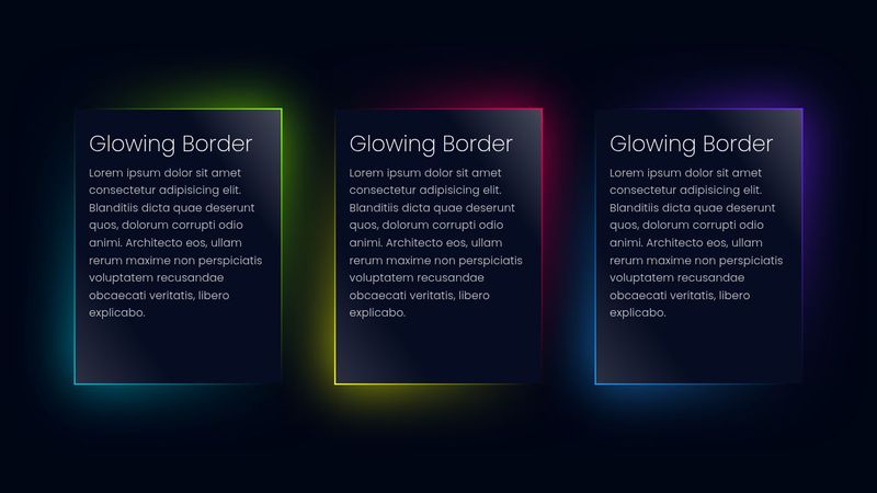 Glowing Gradient Border Card