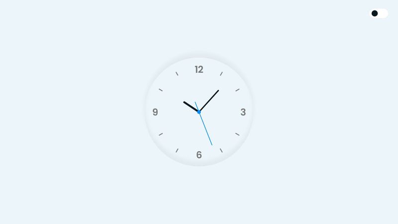 Neumorphism Analog Clock