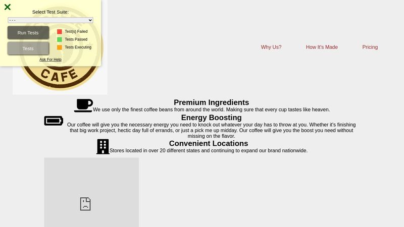 Coffee Cafe Landing Page