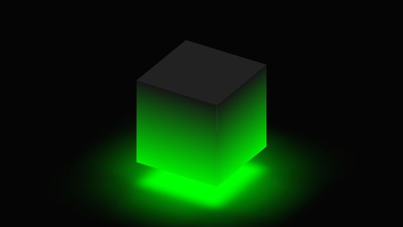 3D Glowing Cube