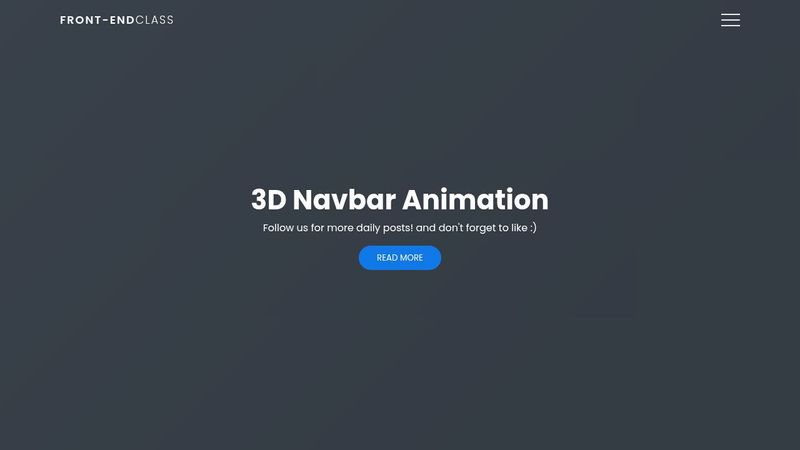 3D Navbar Animation