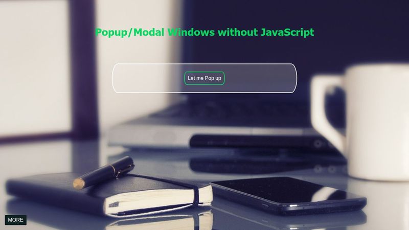 Pure css modal popup without JavaScript
