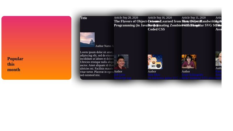 CSS Tricks Popular Articles
