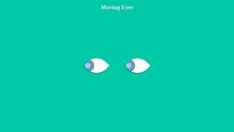 Moving Eyes Animation | HTML & CSS