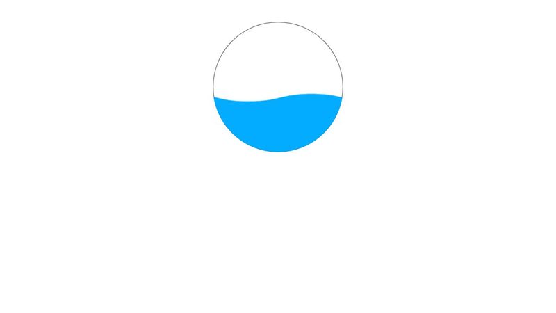 SVG Water wave animation in circle with css