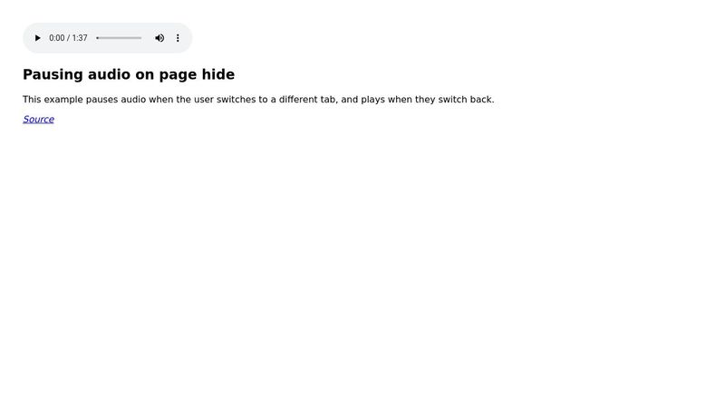 visibilitychange - Page Visibility API