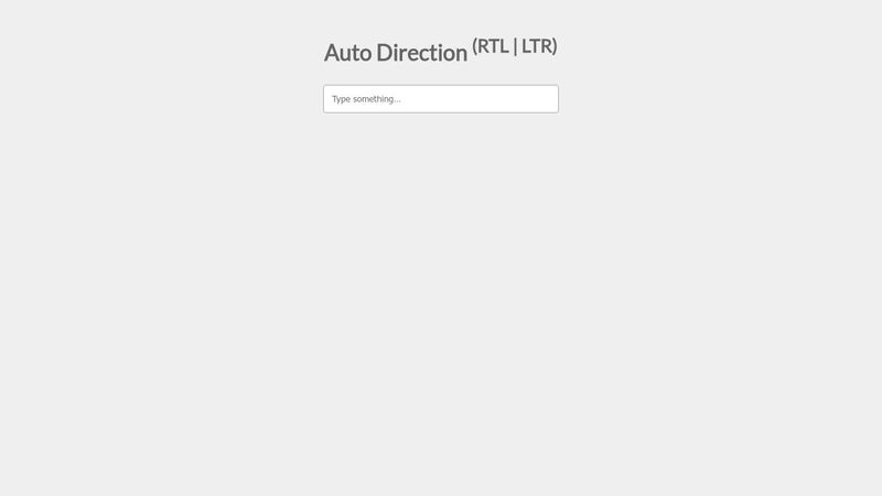 Auto Direction RTL to LTR