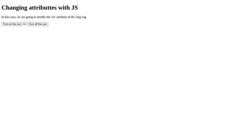 Changing HTML attributes with JS