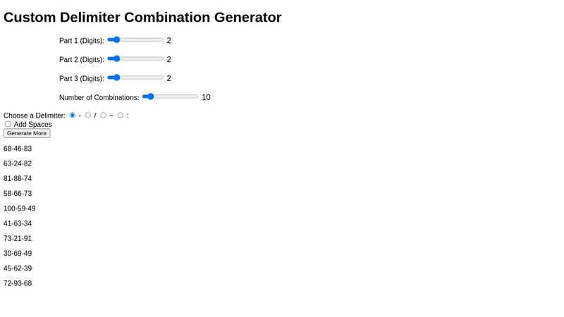 Combination Generator