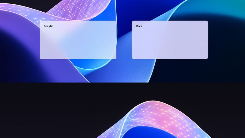 Acrylic & Mica materials, refactored with CSS