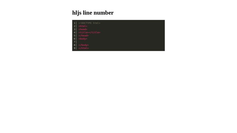 highlight.js [line number]