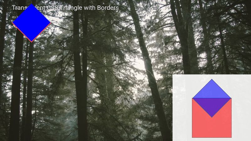 Transparent CSS Triangle with borders