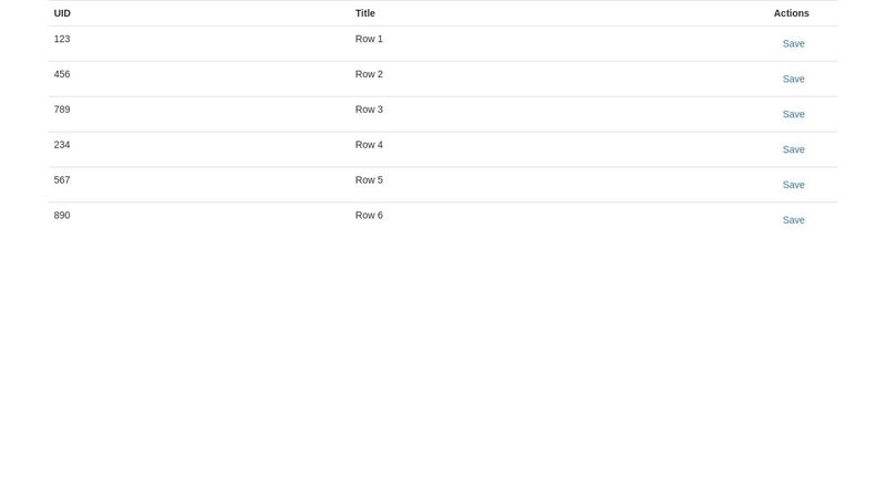 Vue.js Table with data and actions