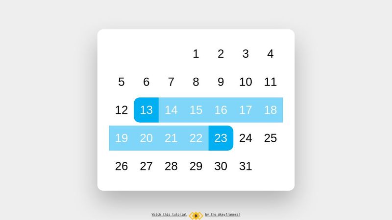 Date Picker with Click & Drag! | @keyframers 2.30.0