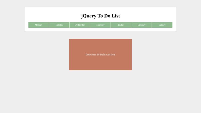 jQuery To Do List