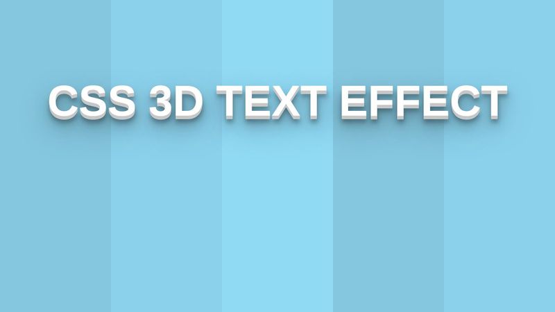 CSS 3D Text Effect