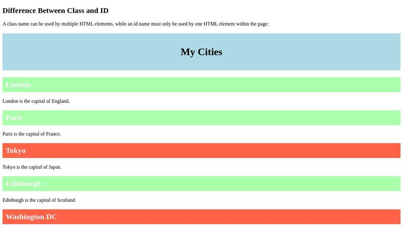 Activity 13 - Classes vs IDs