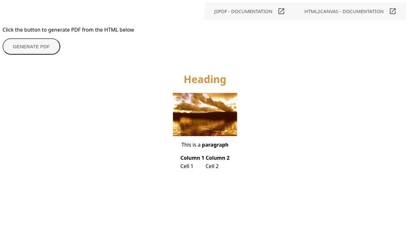 Jspdf Html2canvas Example 