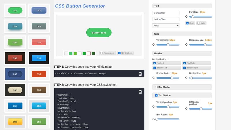 CSS Button Generator | Create CSS Buttons without Code