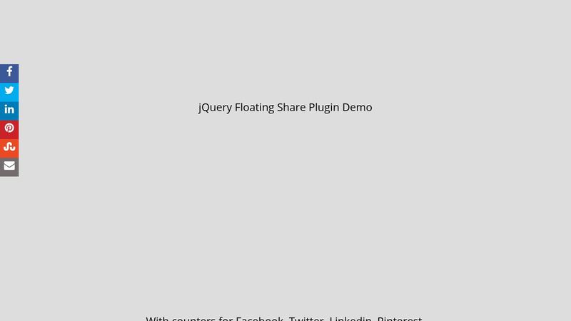 jQuery Floating Share Plugin Demo