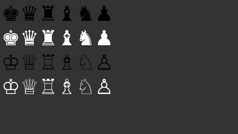 Chess test unicode color