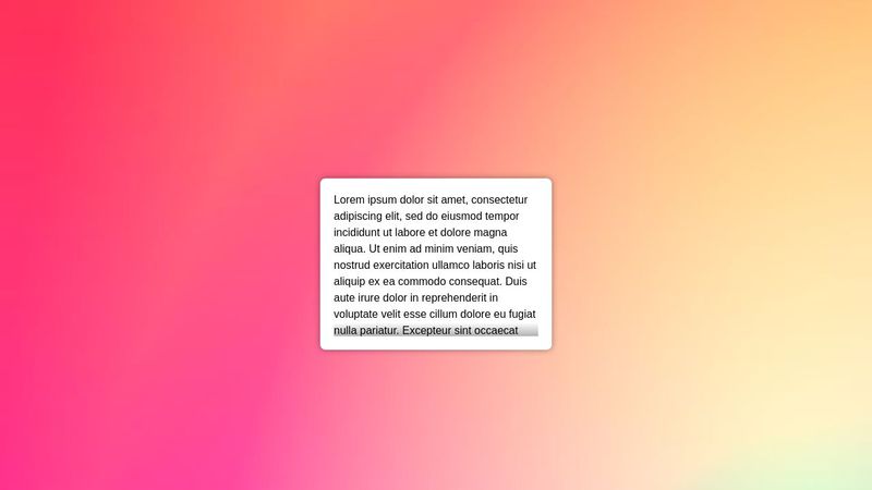 Scroll shadow indicator (CSS only)