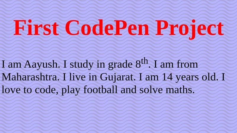 first codepen project