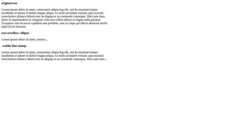 CSS three dots (text-overflow / line-clamp)