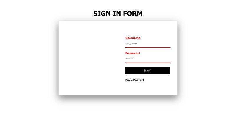 Login Form HTML CSS JS