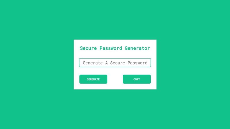 Secure Password Generator