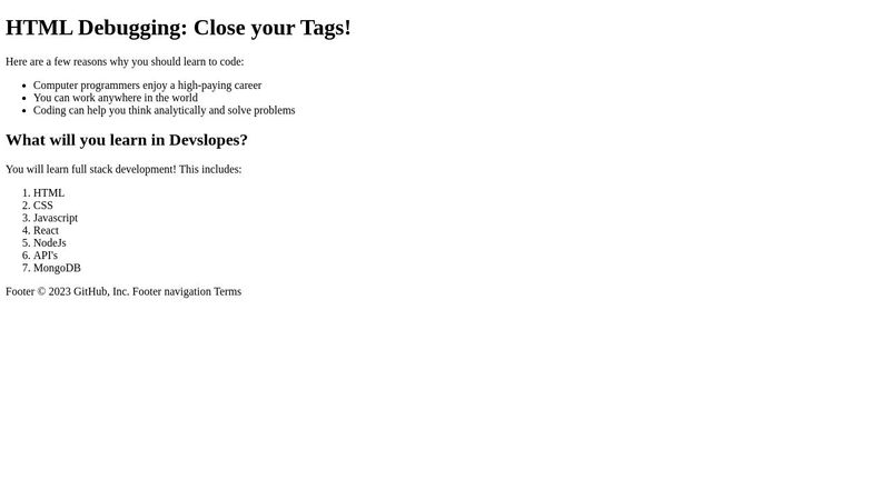 Debugging Exercise Pt. 2