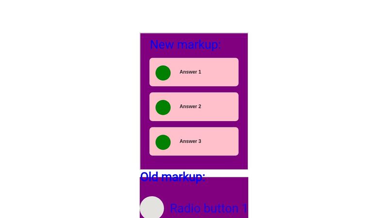 custom radio buttons
