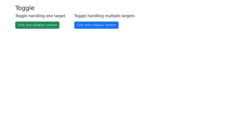 Bootstrap CSS Toggles - Handling multiple toggles and targets
