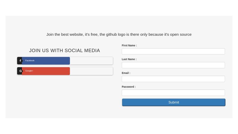 Bootstrap Registration Form