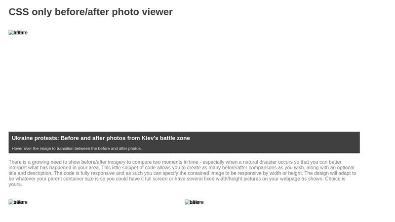 CSS only before/after photo viewer